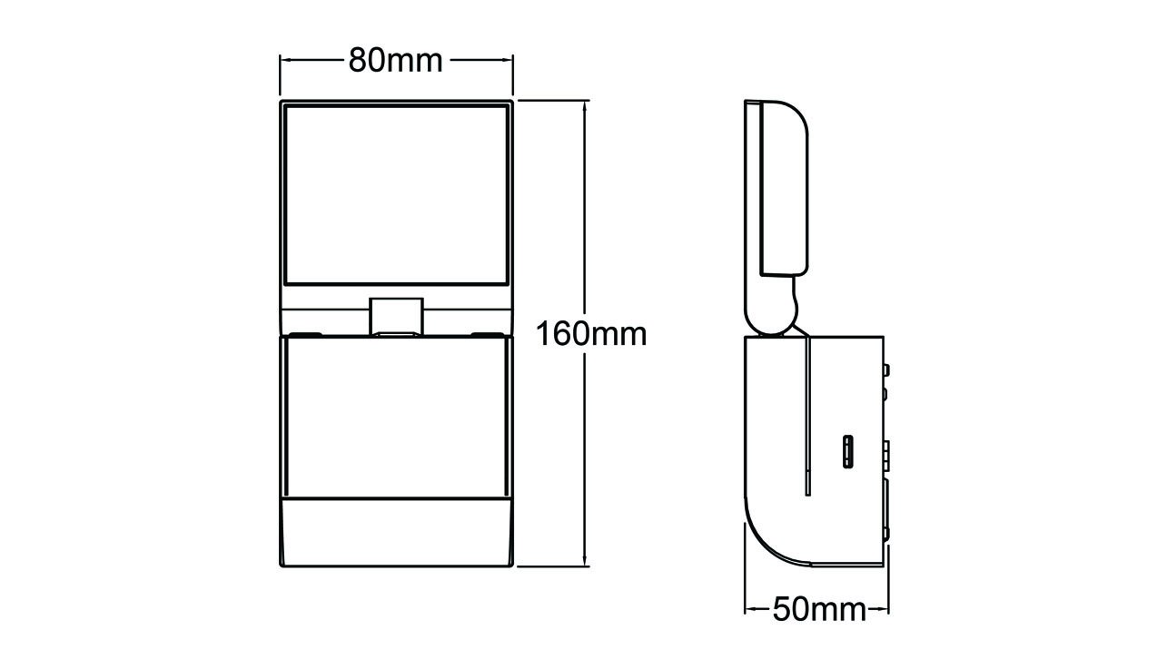8.5W LED Compact Floodlight Single Flood IP55 – White | DETA Electrical