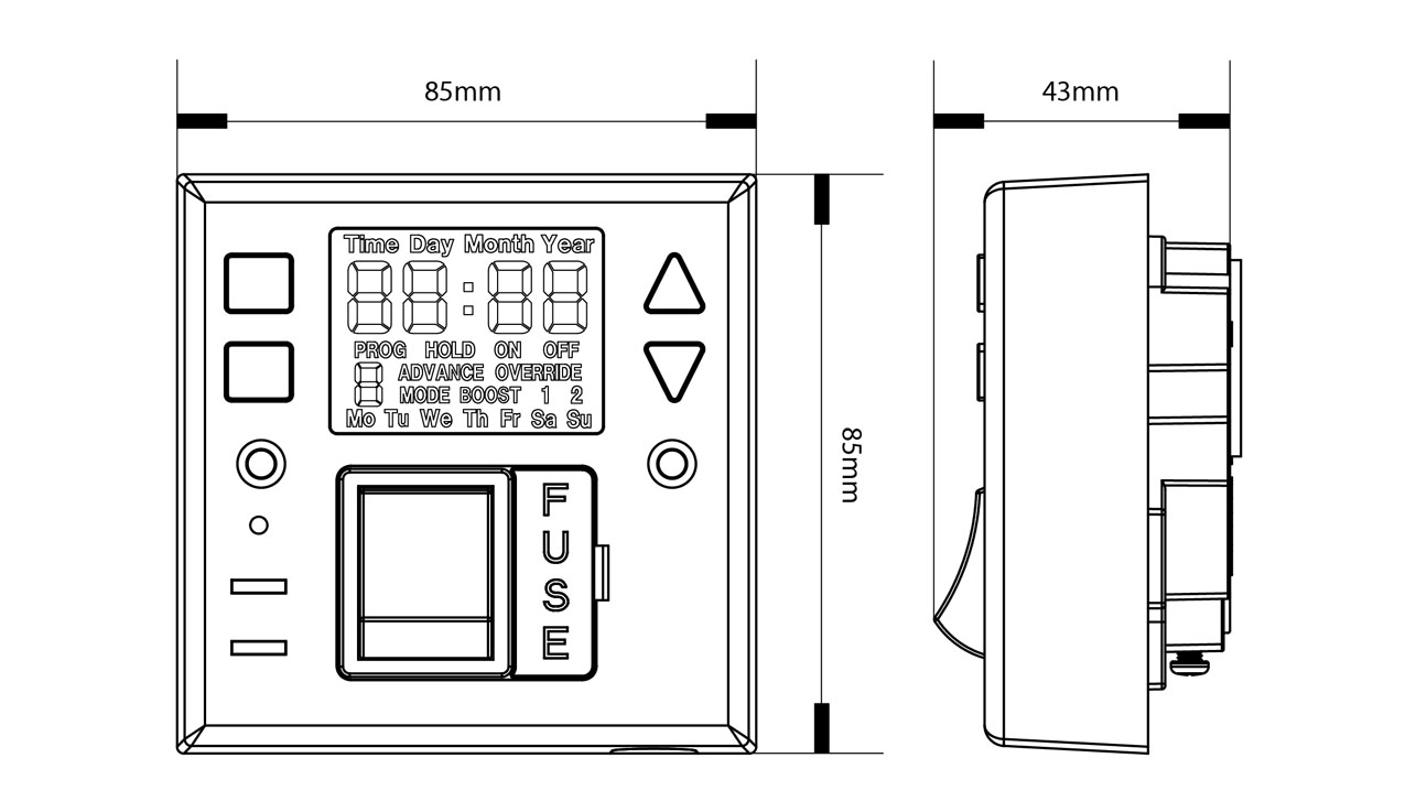 24 Hour Fused Spur Timeswitch | DETA Electrical