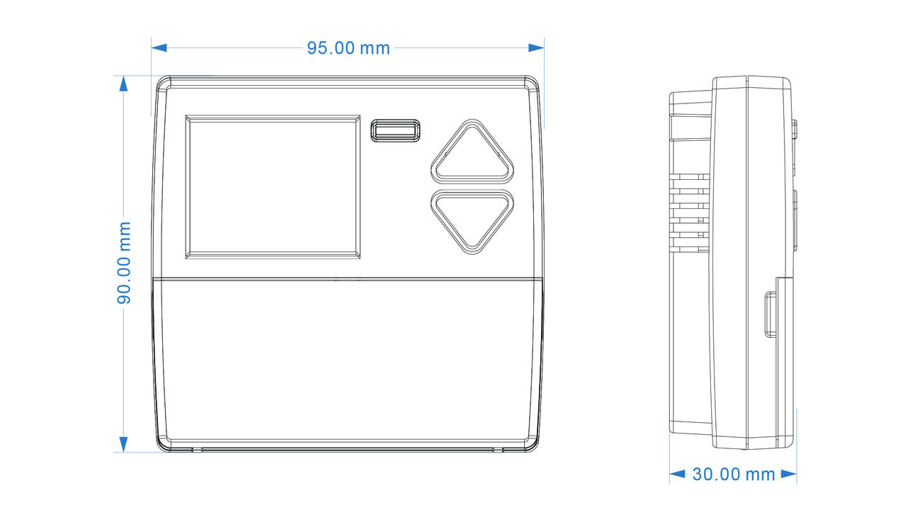 Digital Room Thermostat with Night Set-Back | DETA Electrical
