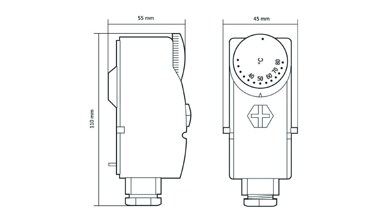 Cylinder/Pipe Thermostat | DETA Electrical