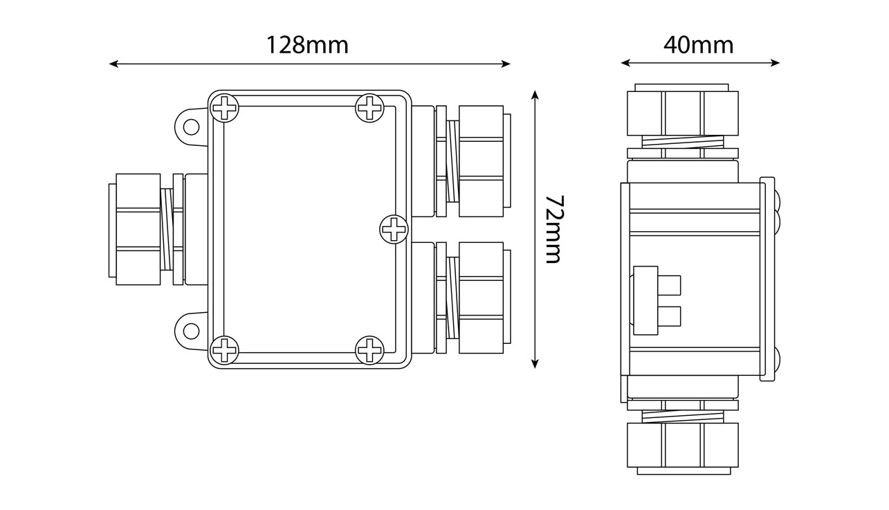 IP68 Junction Box – 25A | DETA Electrical