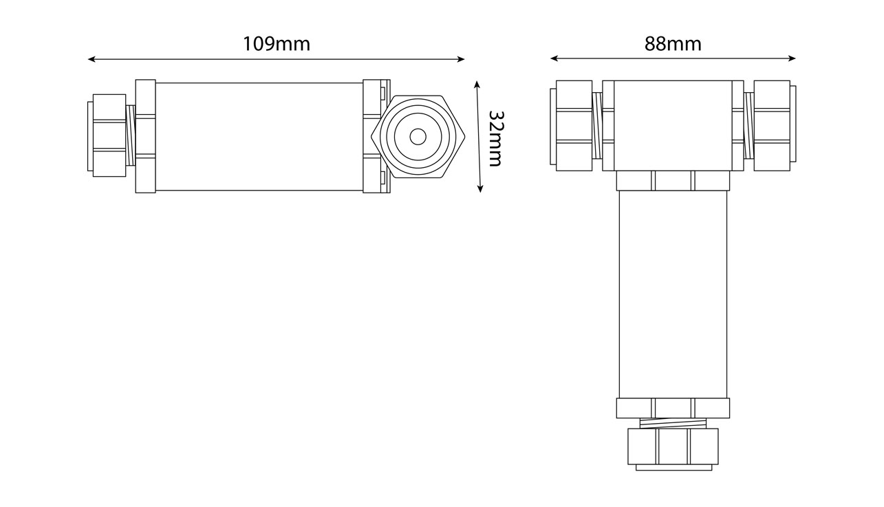 IP68 ‘T’ Connector – 20A | DETA Electrical