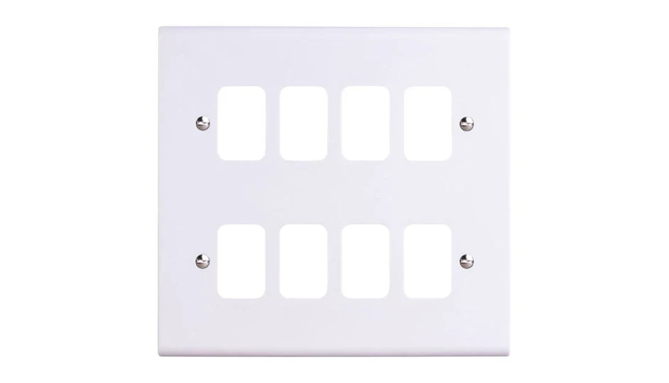 Slimline 8 Gang Grid Plate | DETA Electrical