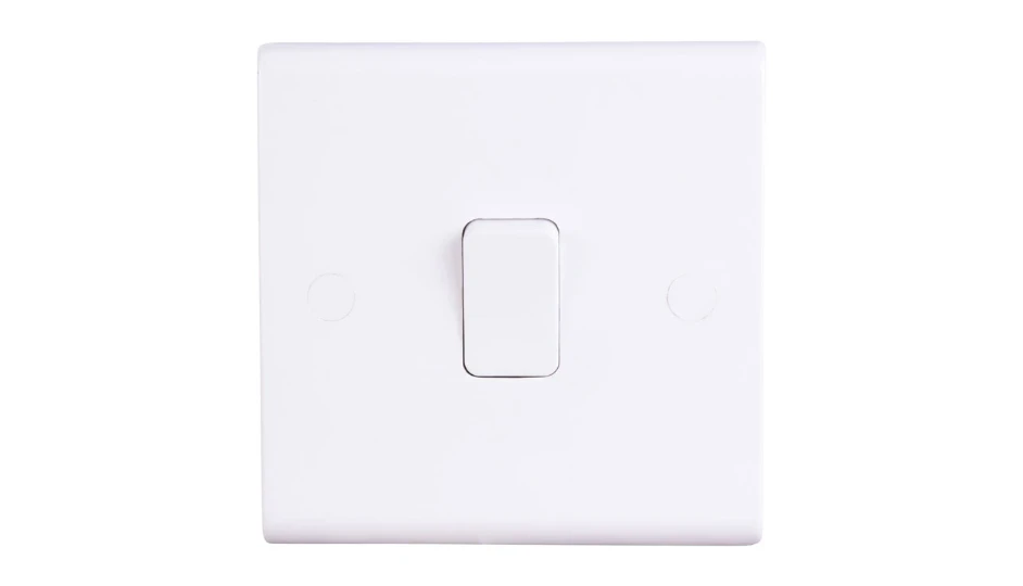 Slimline 1 Gang 1 Way 10AX Plate Switch | DETA Electrical