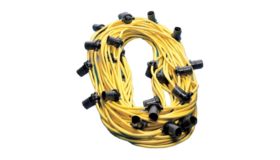 100M 16A IP44 Festoon Cable B22 110V Yellow | DETA Electrical