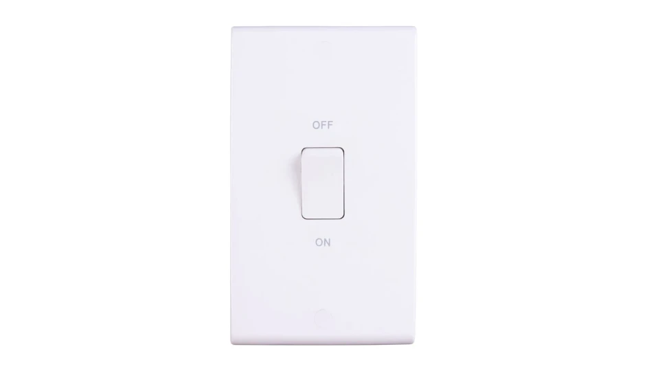 Slimline 50A DP Switch Tall White | DETA Electrical