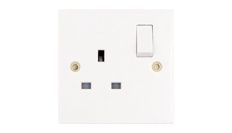 Square 1 Gang 13A Switched Socket Double Pole | DETA Electrical