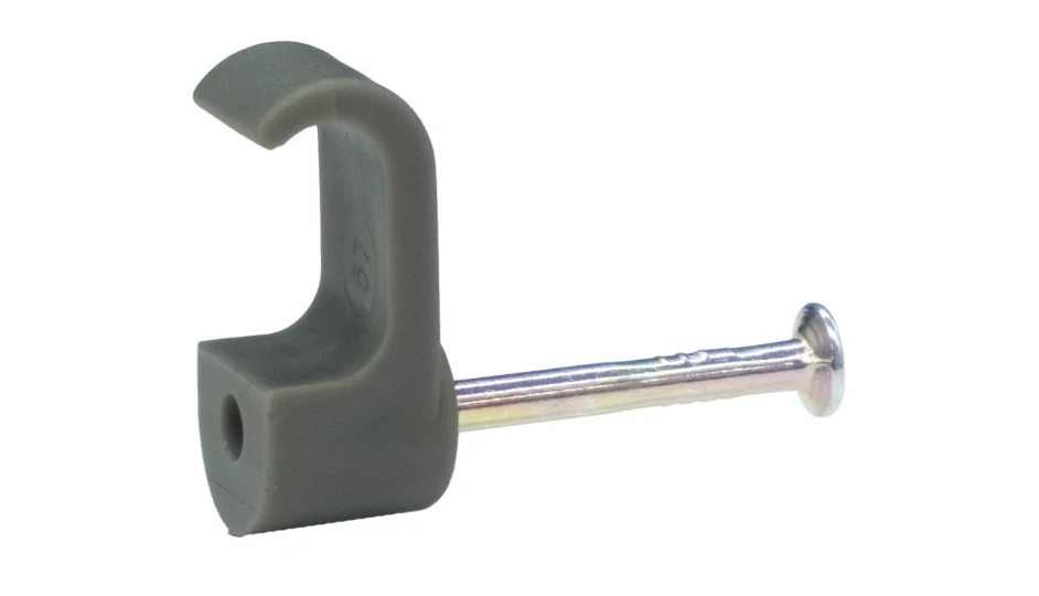 Tower 2.5-4mm Flat+ T&E Cable Clip Grey (Box 100) | DETA Electrical