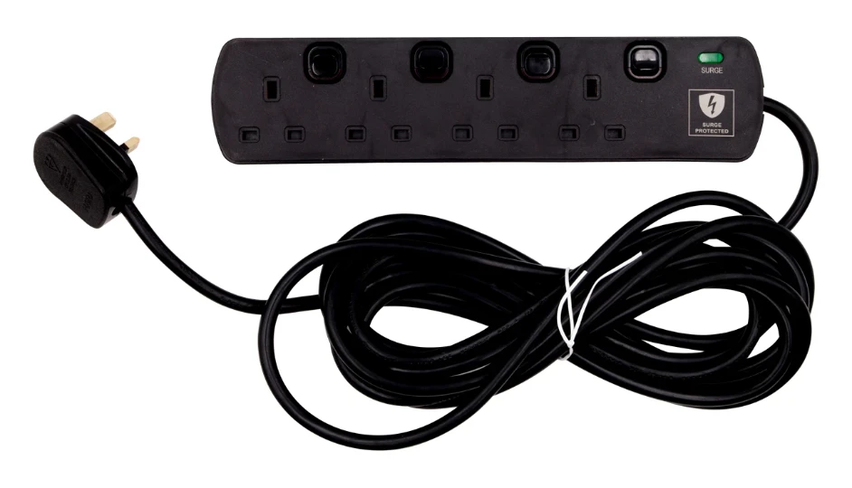 4 Socket 5 Metre 13 Amp SurgeSwitched Extension Lead | DETA Electrical