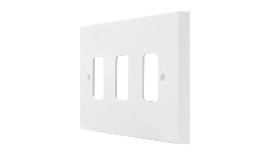 Square 3 Gang Grid Plate | DETA Electrical