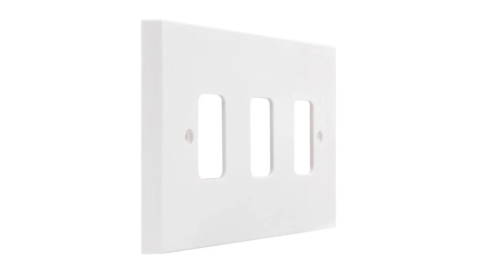 Square 3 Gang Grid Plate | DETA Electrical