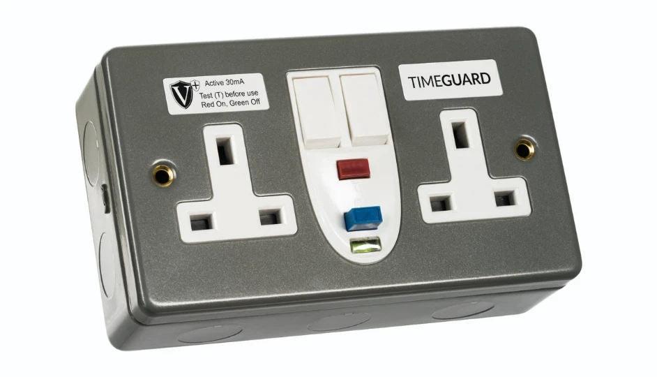 Valiance+® RCD Protected Double Gang Metal Switched Socket – Active ...