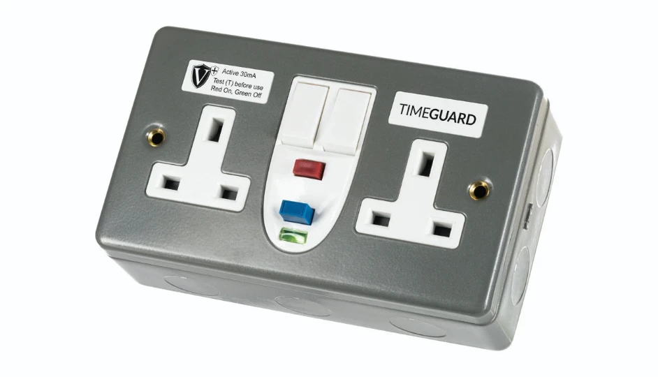 Valiance+® RCD Protected Double Gang Metal Switched Socket – Active ...