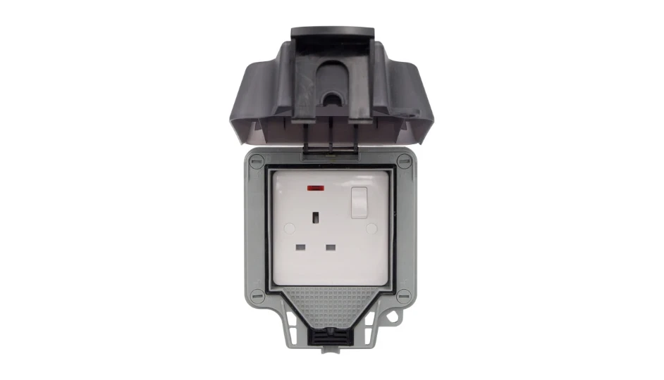 Weathersafe IP66 1 Gang 13A Switched Socket DP with Neon | DETA Electrical