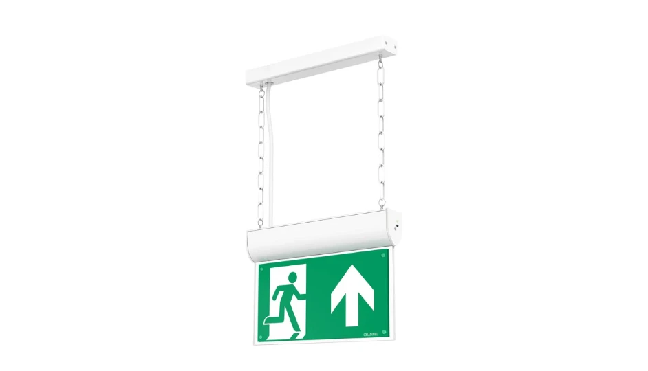 3W Forest IP20 Maintained White Emergency Exit Sign Self Test with ...