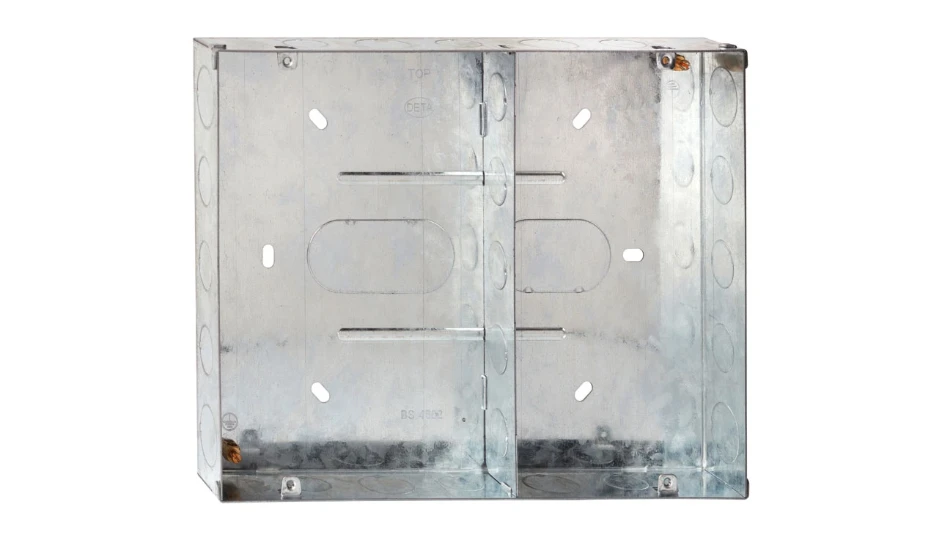 Media Plate 40mm Flush Metal Back Box | DETA Electrical
