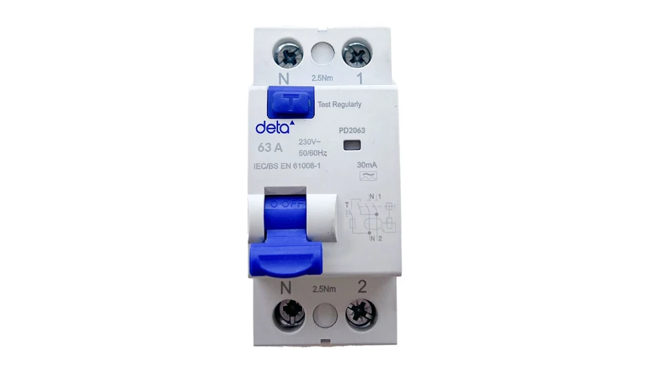 63A 30mA RCD Type A | DETA Electrical