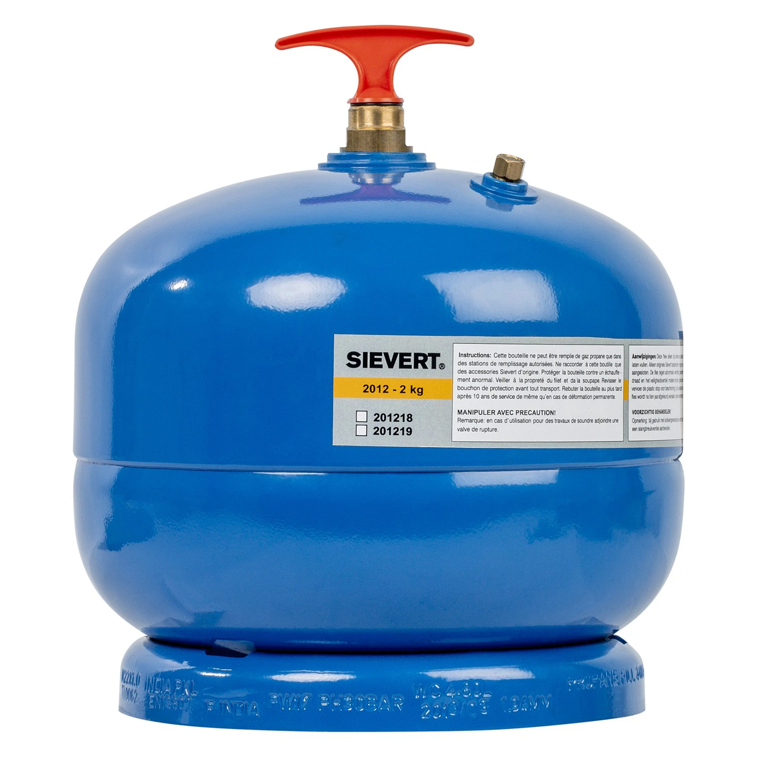 Sievert Gasfles hervulbaar 2kg M14 (gevuld) - zonder kraan (201219 ...
