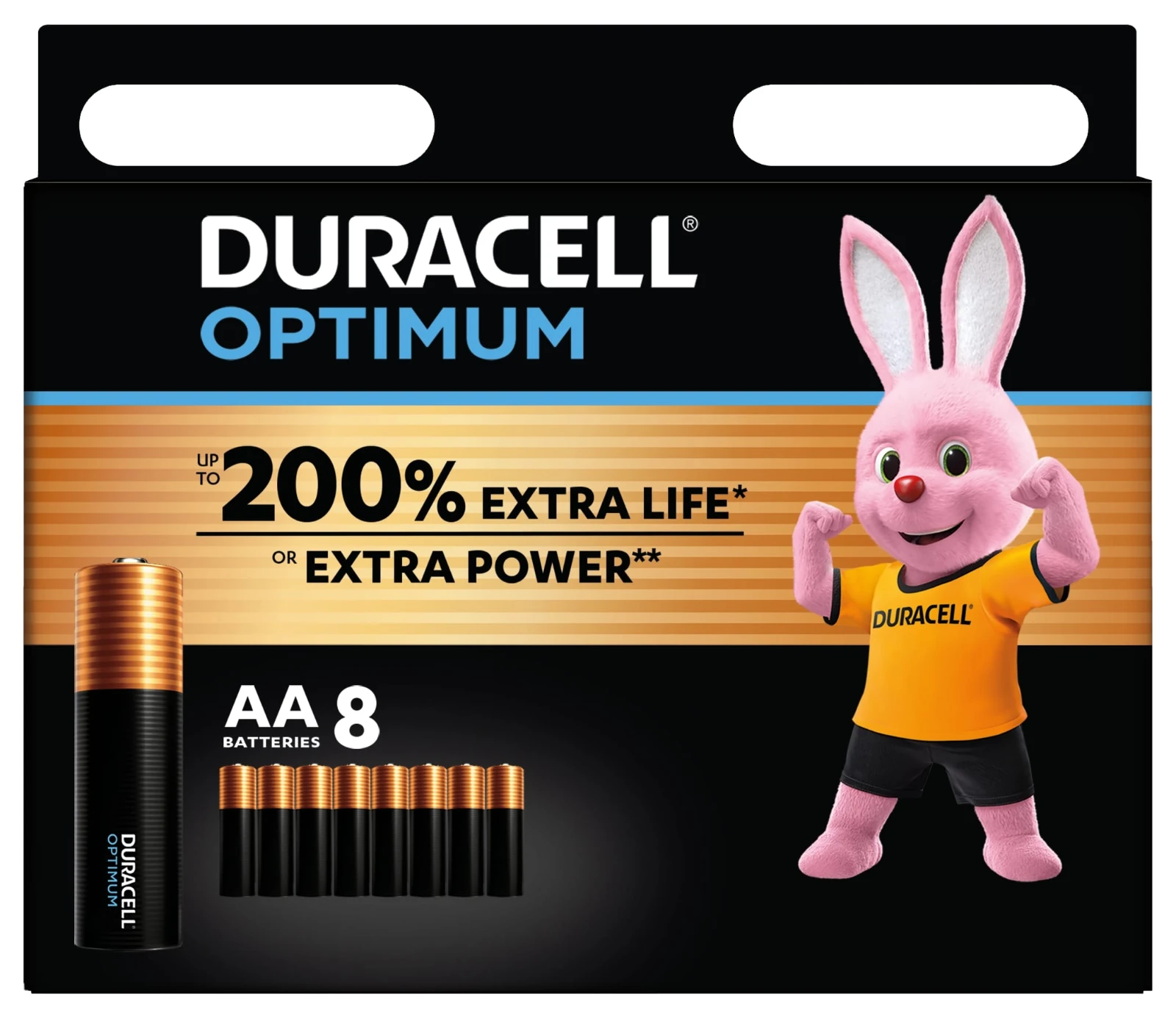 Duracell Optimum Alkaline AA-batterijen (8 stuks) (D137684), Duracell ...